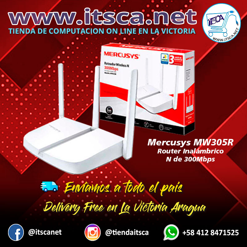 ITSCA | ITS, C.A.- Router Inalámbrico N300 Mercusys MW305R